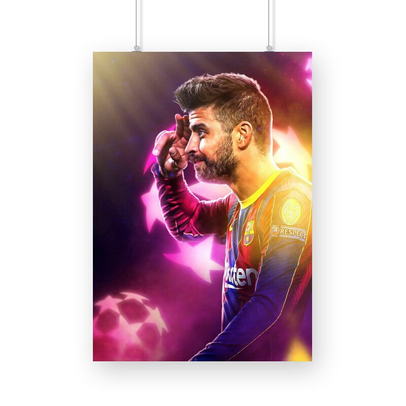 Pique UCL Poster - Footballkitroom